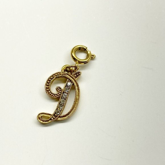 Unbranded | Jewelry | Letter D Necklace Charm Cursive Gold Tone ...
